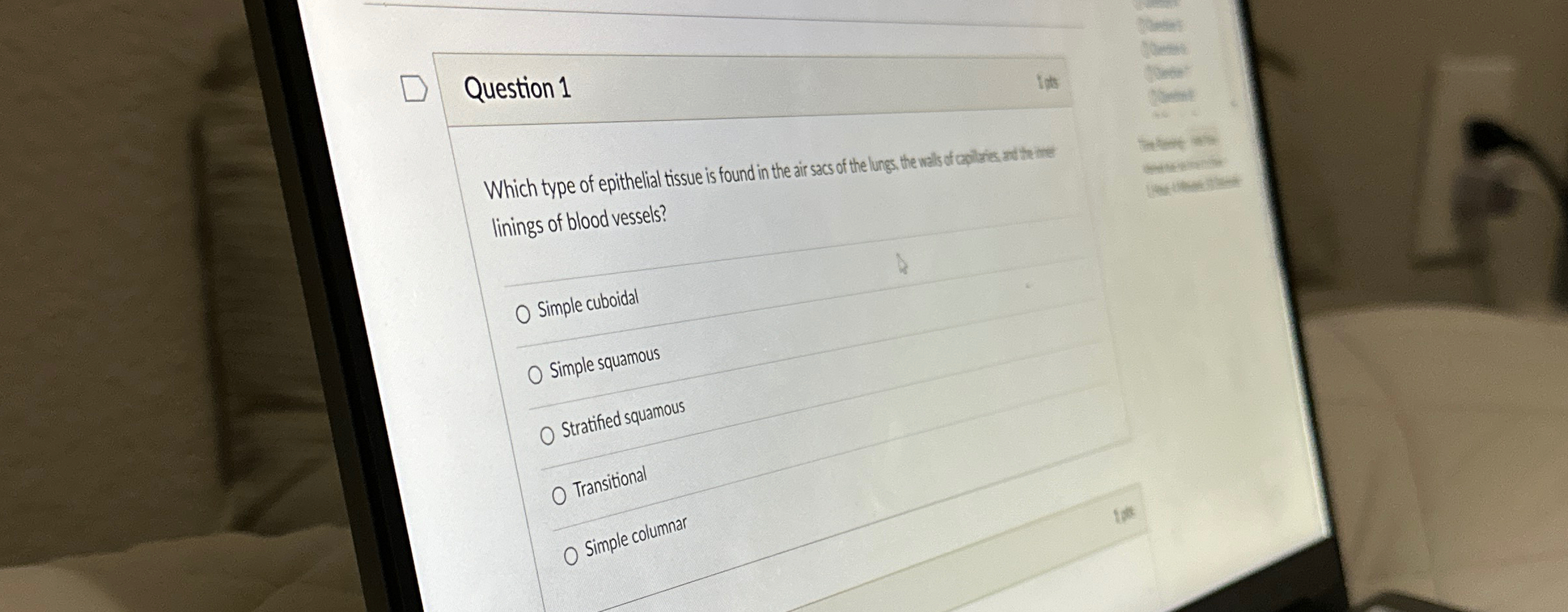 Solved Question 1Which type of epithelial tissue is found in | Chegg.com