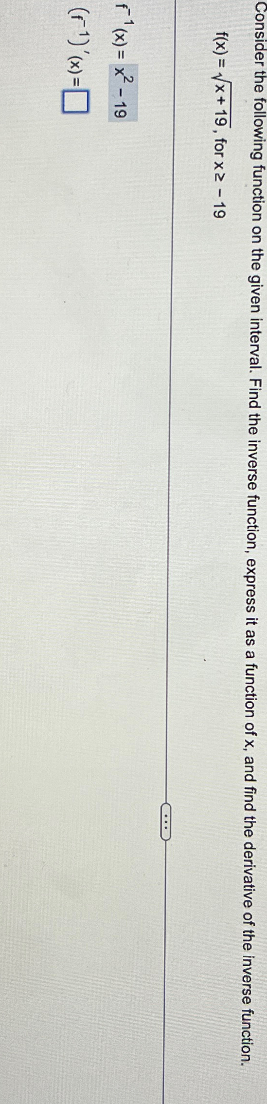 Solved Consider the following function on the given | Chegg.com