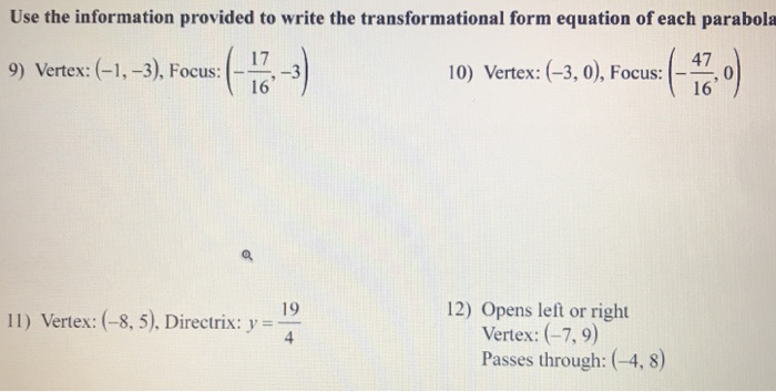 Solved Use the information provided to write the | Chegg.com