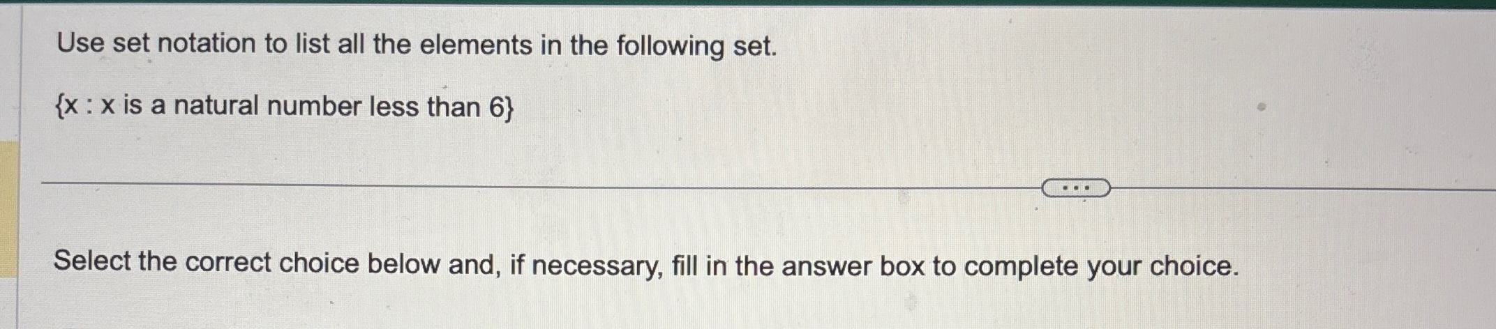 Solved Use set notation to list all the elements in the | Chegg.com