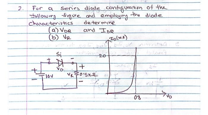 Solved For a series diode configuration of the following | Chegg.com