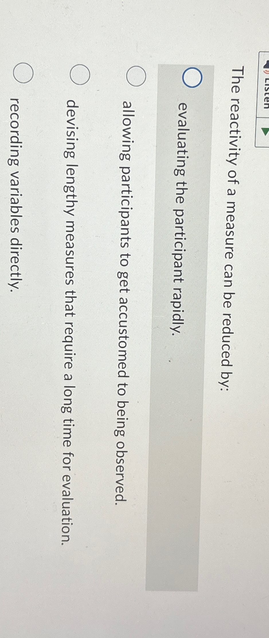Solved The reactivity of a measure can be reduced | Chegg.com