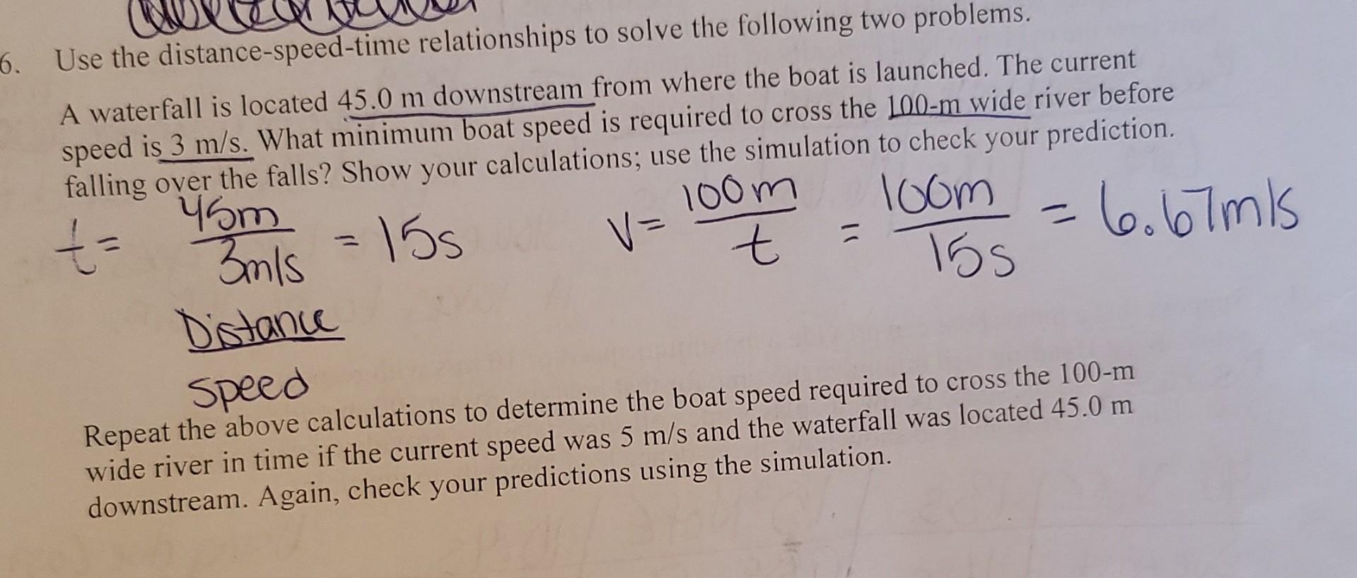 Solved 6. Use the distance-speed-time relationships to solve | Chegg.com