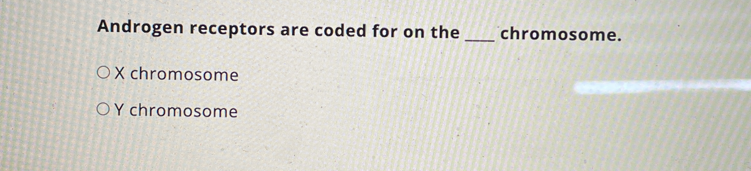 Solved Androgen receptors are coded for on the q, | Chegg.com