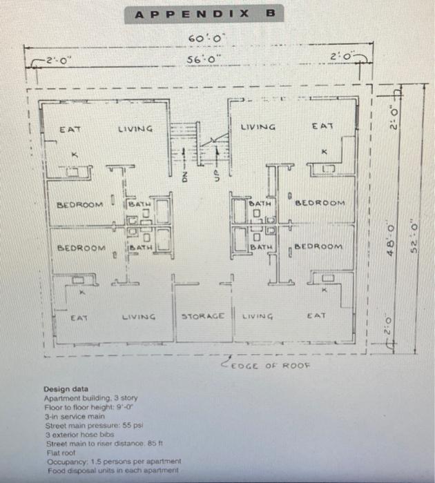 Solved Design an upfeed water supply system for the | Chegg.com