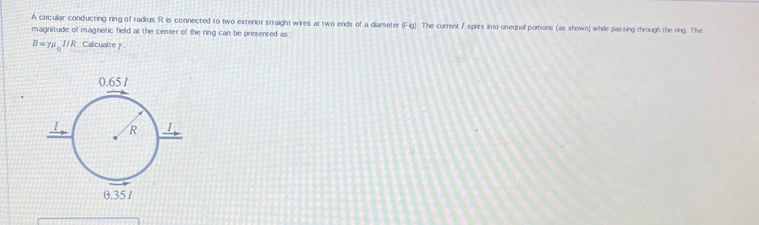 Solved A circular conducting ring of radius R ﻿is connected | Chegg.com