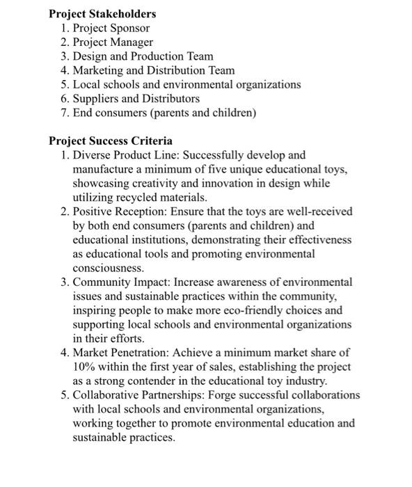Solved this is my project charter..i want to prepare WBS | Chegg.com