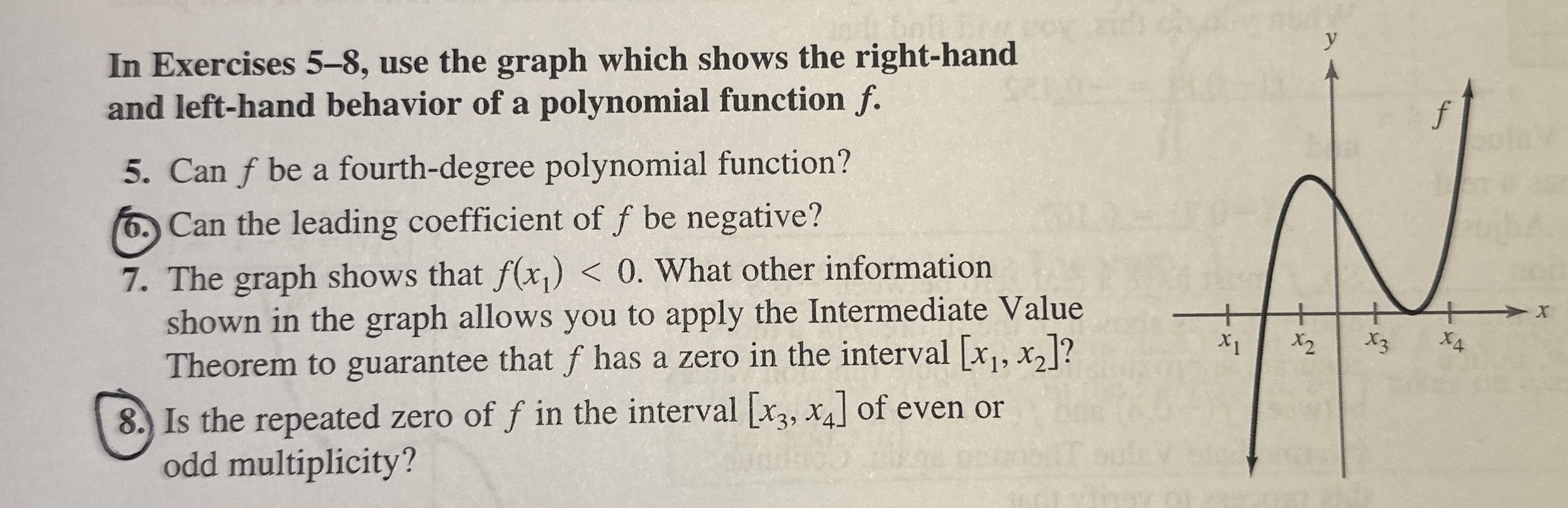 Solved In Exercises 5-8, ﻿use the graph which shows the | Chegg.com