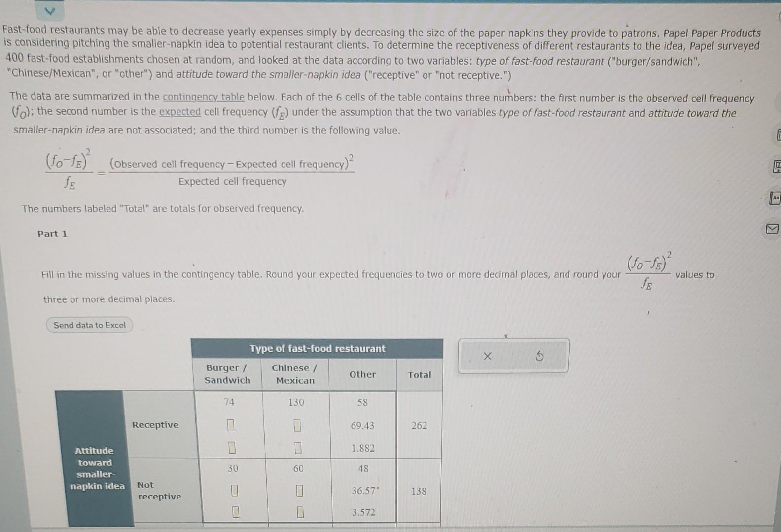 Solved Fast-food restaurants may be able to decrease yearly | Chegg.com