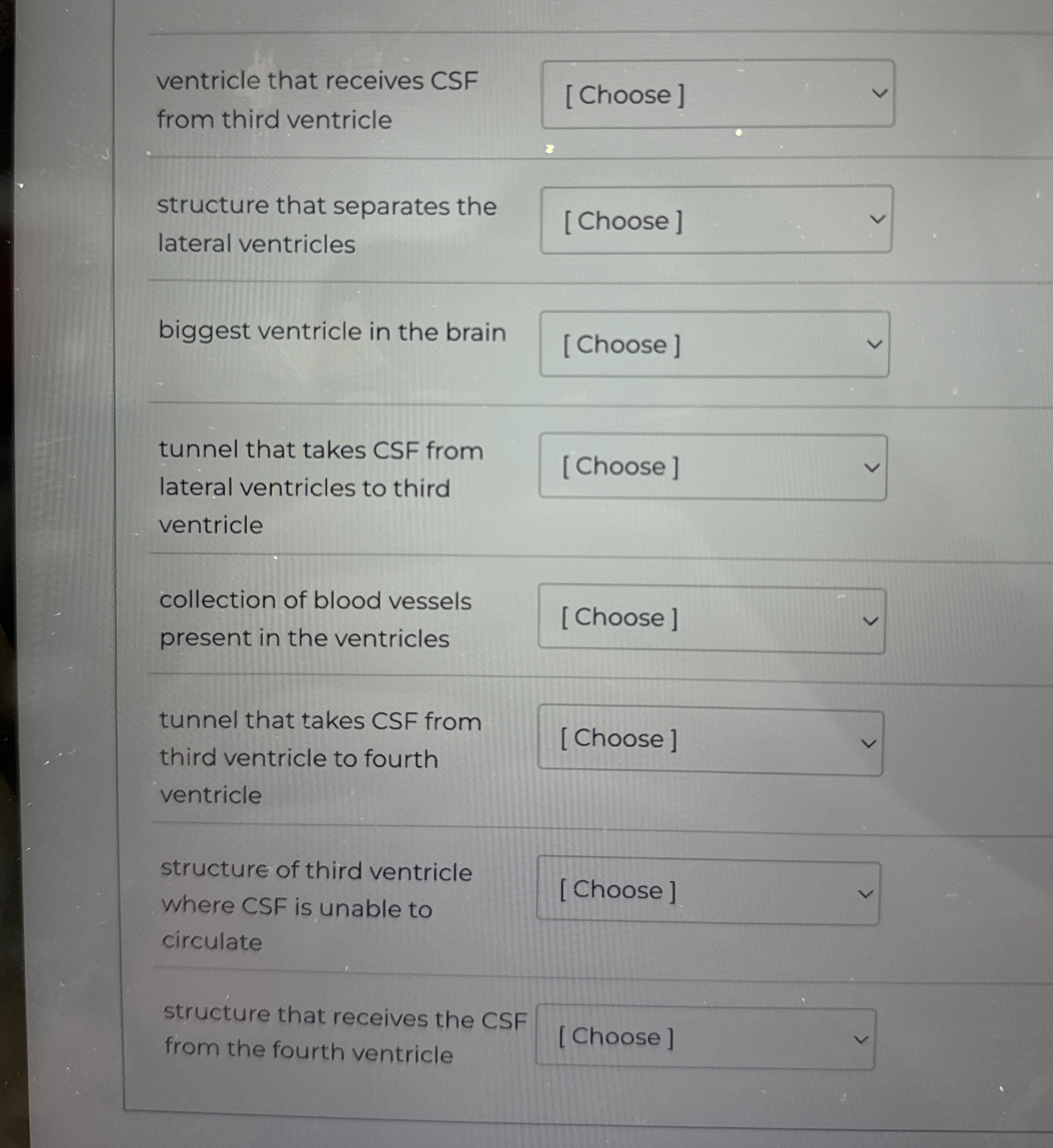 Solved ventricle that receives CSF from third | Chegg.com