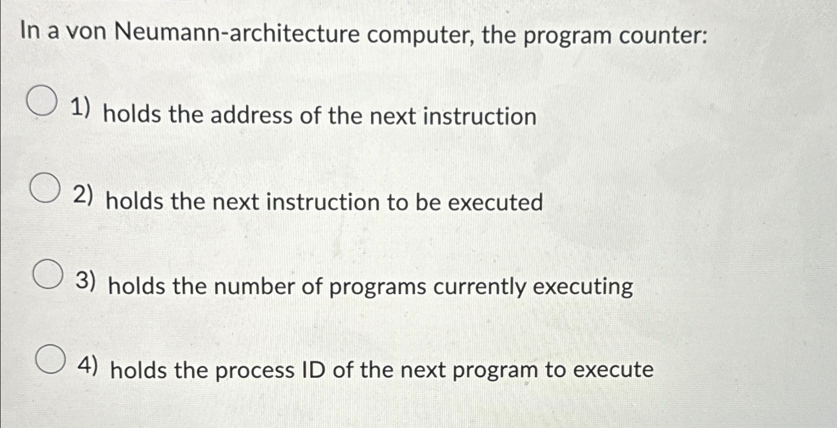 Solved In a von Neumann-architecture computer, the program | Chegg.com