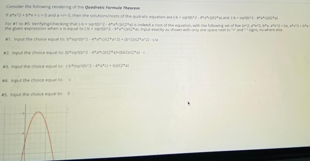 Consider the following rendering of the Quadratic | Chegg.com