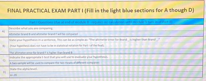 complete part II (E-J) using brand B and F , with | Chegg.com
