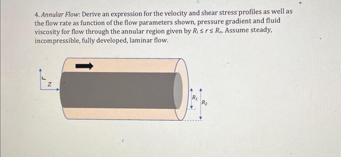 4 Annular Flow Derive An Expression For The