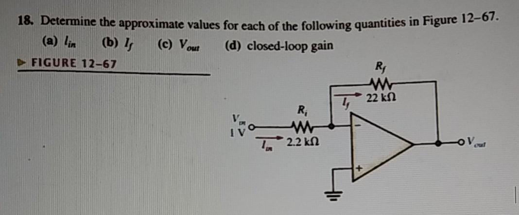 Solved 18. Determine the approximate values for each of the | Chegg.com