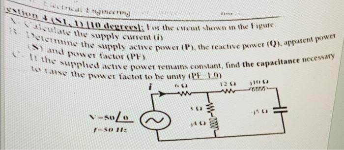 Solved BASIC AC CIRCUIT A) find iB) find S , P , Q | Chegg.com