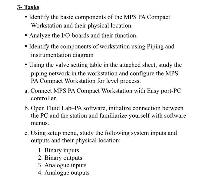 1. Objectives: - Identify the components of Festo MPS | Chegg.com