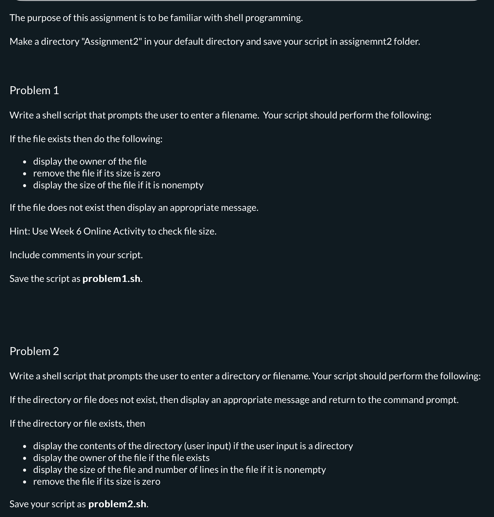Solved Help with shell scripting in terminal or command????? | Chegg.com