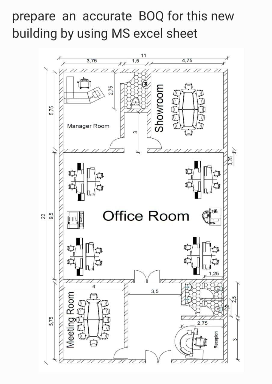 Solved prepare an accurate BOQ for this new building by | Chegg.com