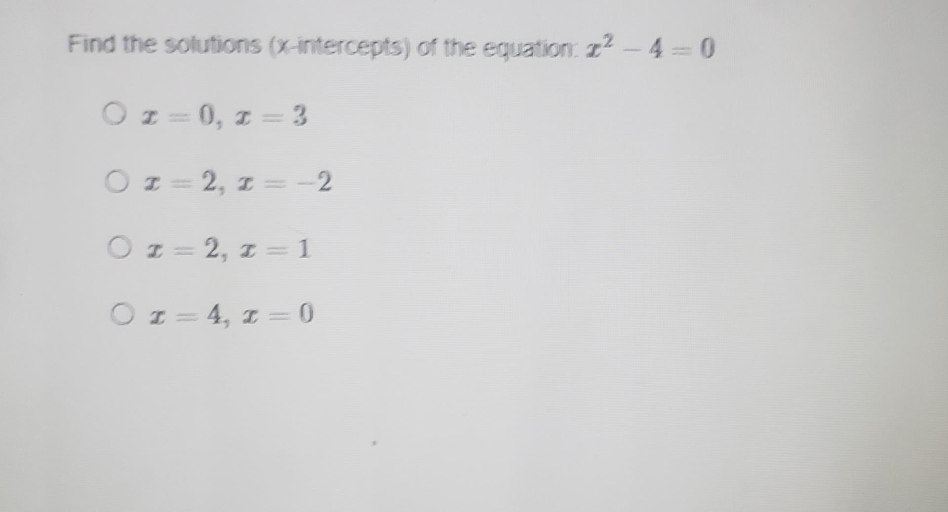 Solved Find the solutions (x-intercepts) of the equation, 22 | Chegg.com