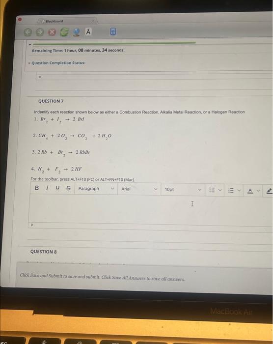 Solved Indentify each reaction shown below as either a | Chegg.com