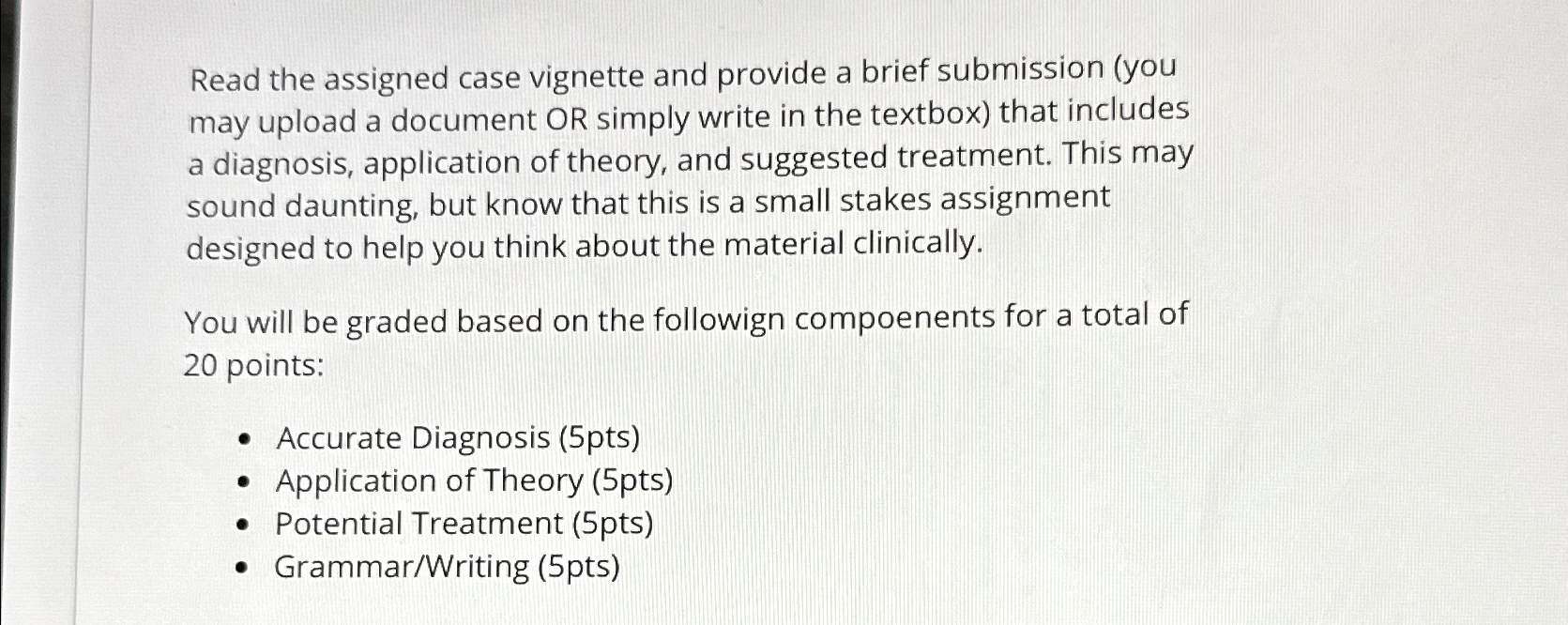 Solved Read the assigned case vignette and provide a brief | Chegg.com