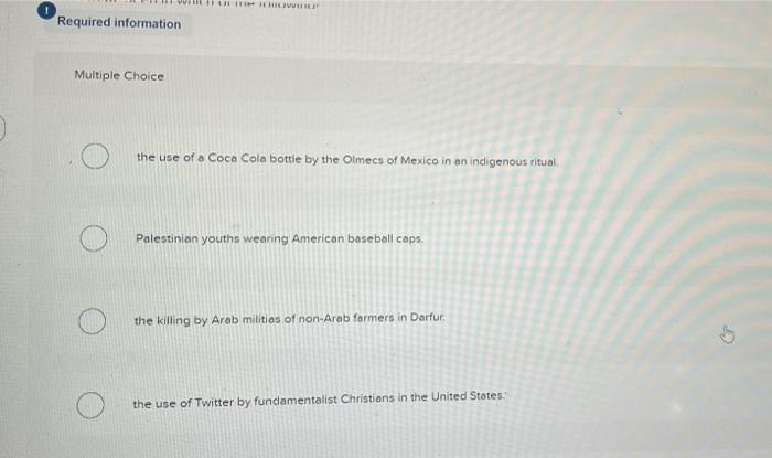 Required information Learning Objective 7. Identify | Chegg.com