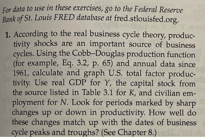 For data to use in these exercises, go to the Federal | Chegg.com