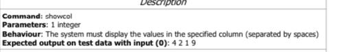 Solved Command: showcolParameters: 1 ﻿integerBehaviour: The | Chegg.com