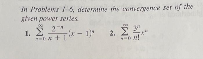 Solved ( number two please) In Problems 1-6, determine the | Chegg.com