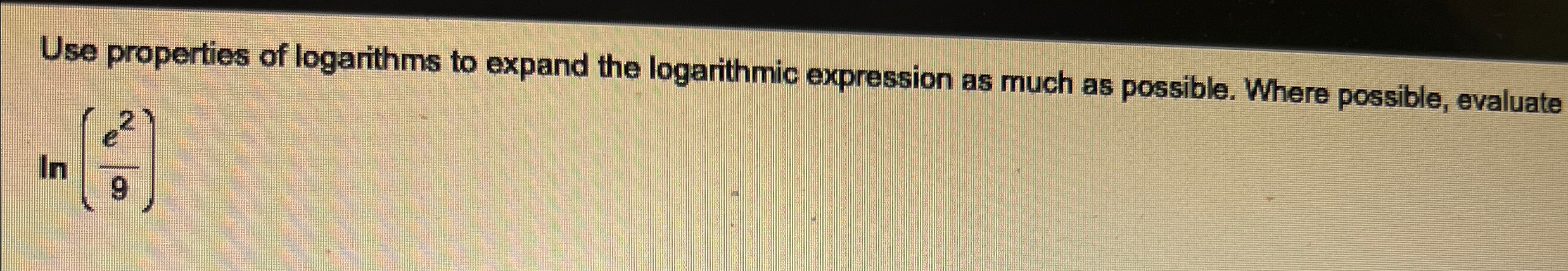 Solved Use properties of logarithms to expand the | Chegg.com
