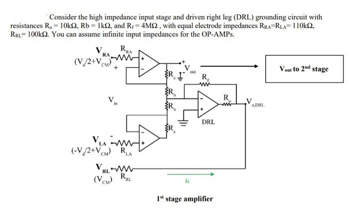 Solved Consider the high impedance input stage and driven | Chegg.com