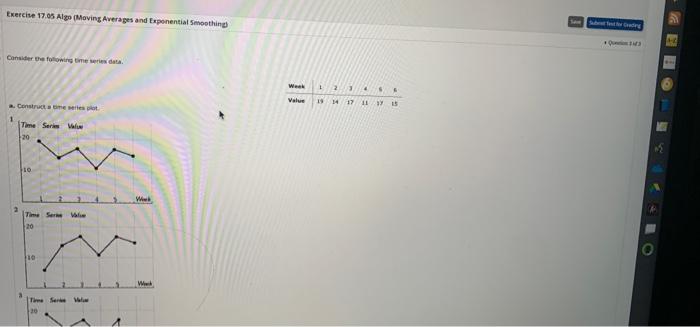 Exercise 17.05 Algo (Moving Averages and Exponential | Chegg.com