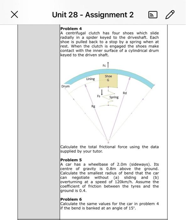 Solved X Unit 28 - Assignment 2 5 Problem 4 A centrifugal | Chegg.com Solved X Unit 28 - Assignment 2 5 Problem 4 A centrifugal | Chegg.com