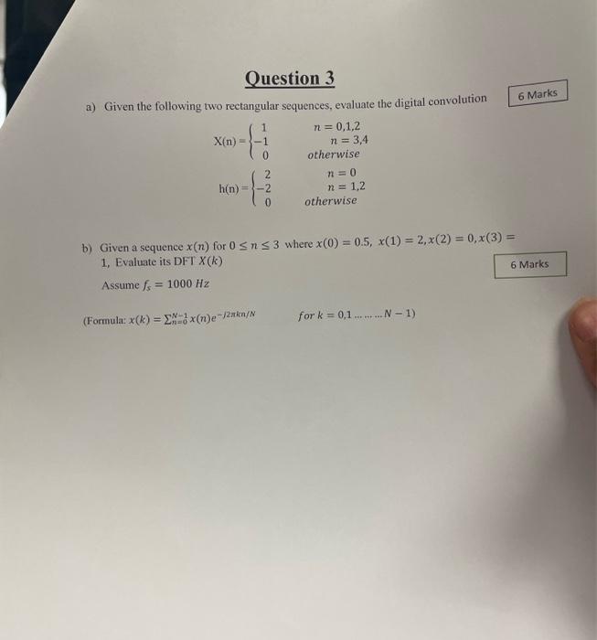 Solved a) Given the following two rectangular sequences, | Chegg.com