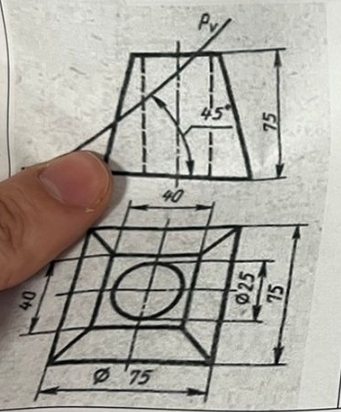 Construct the projections of the geometric solid cut | Chegg.com