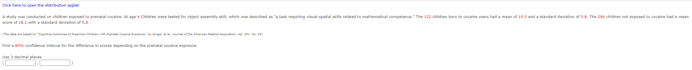 Solved Click here to open the distribution applet score of | Chegg.com