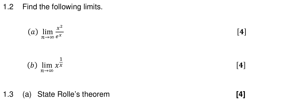 Solved 1.2 ﻿Find the following | Chegg.com