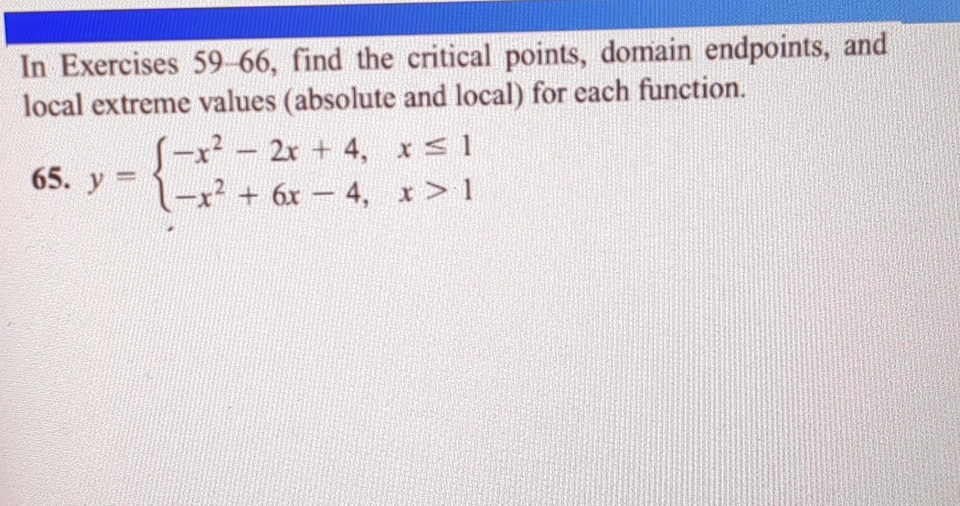 Solved In Exercises \\( 49-58 \\), find the extreme values | Chegg.com