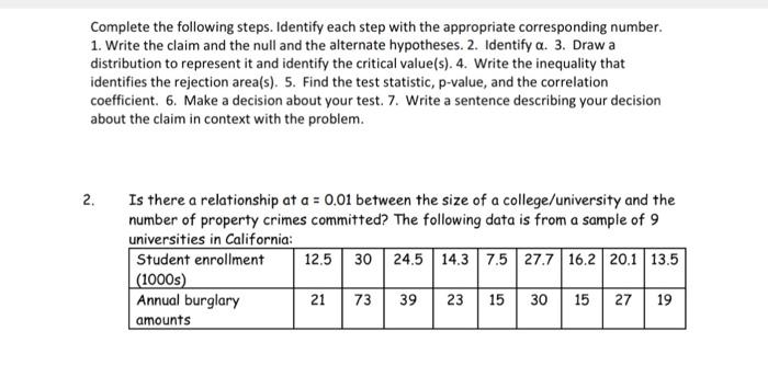 Solved Complete the following steps. Identify each step with | Chegg.com