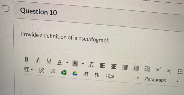 Solved D Question 10 Provide a definition of a pseudograph. | Chegg.com