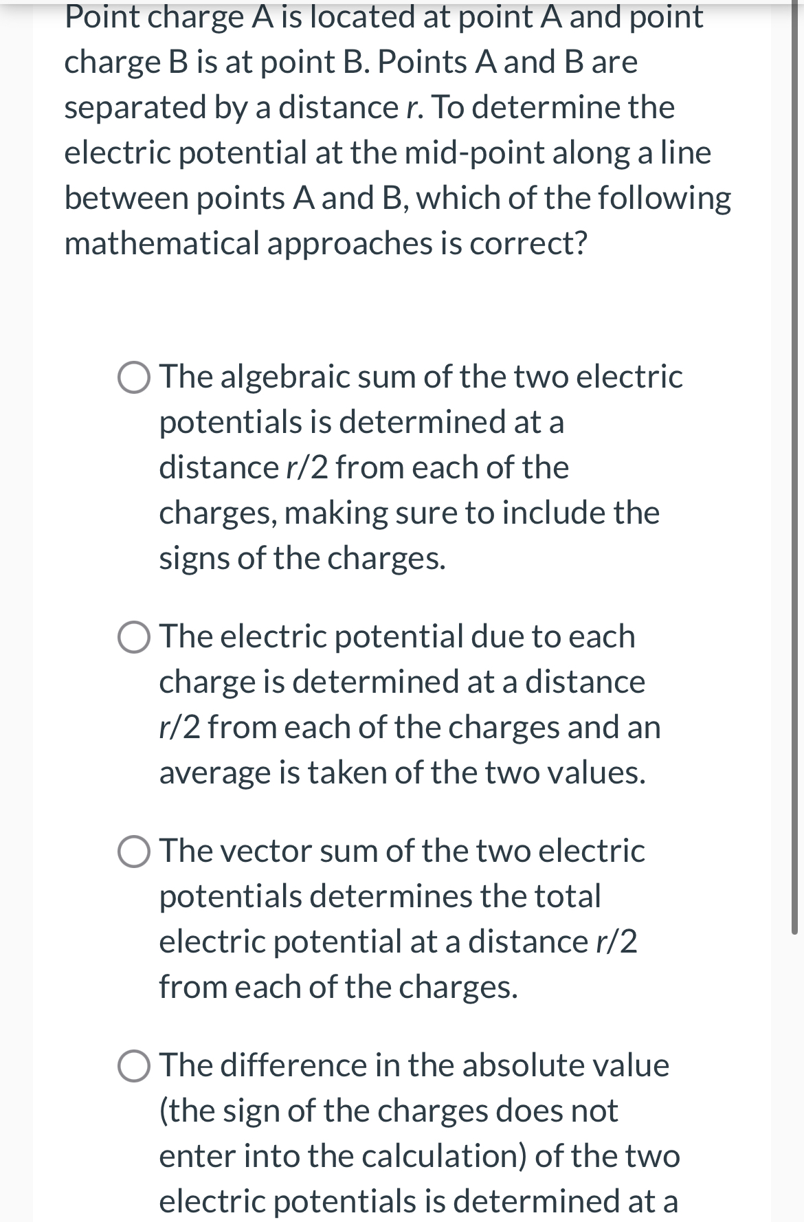 Solved Point charge A ﻿is located at point A and point | Chegg.com