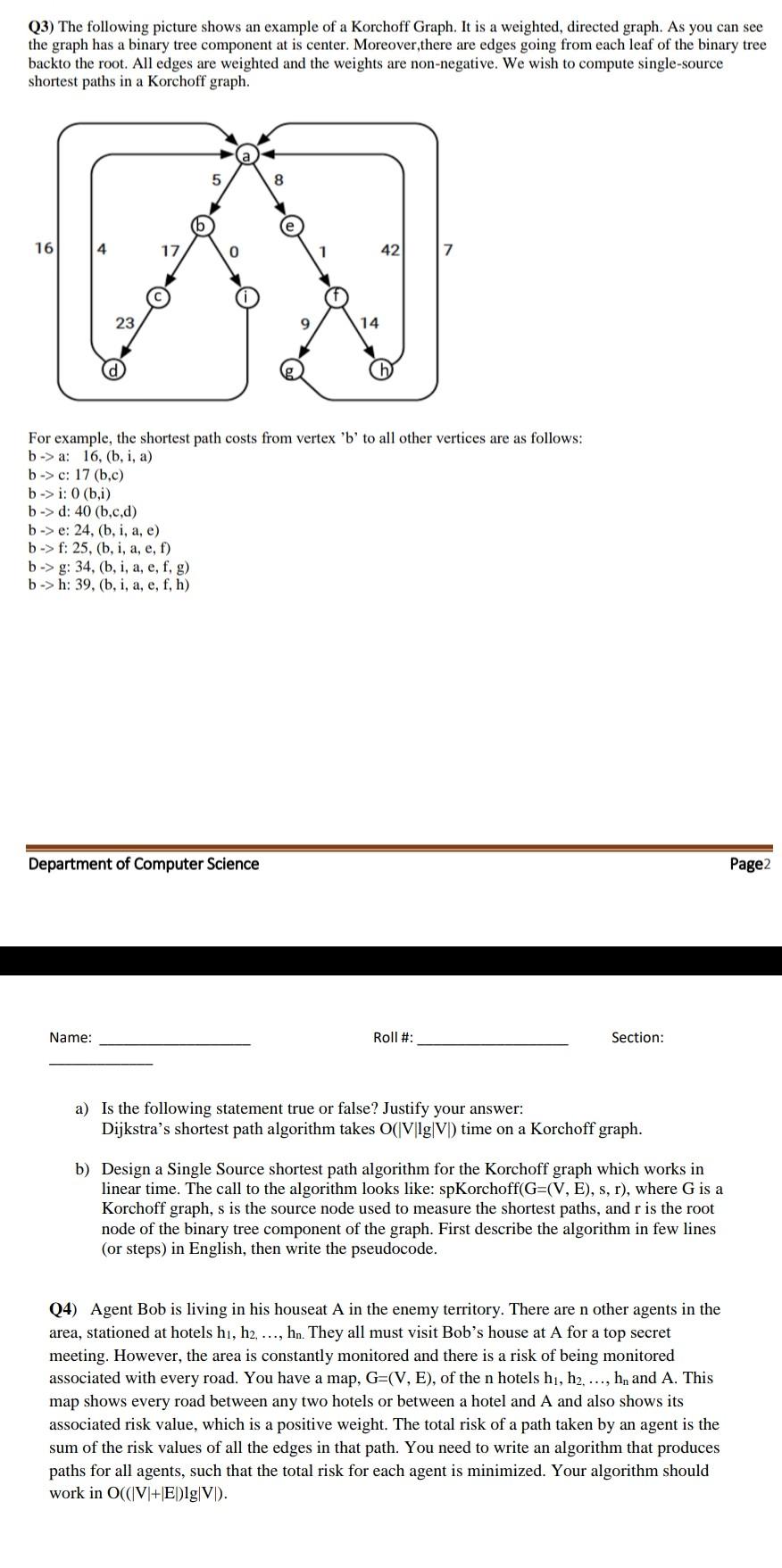 Solved Q3) The following picture shows an example of a | Chegg.com