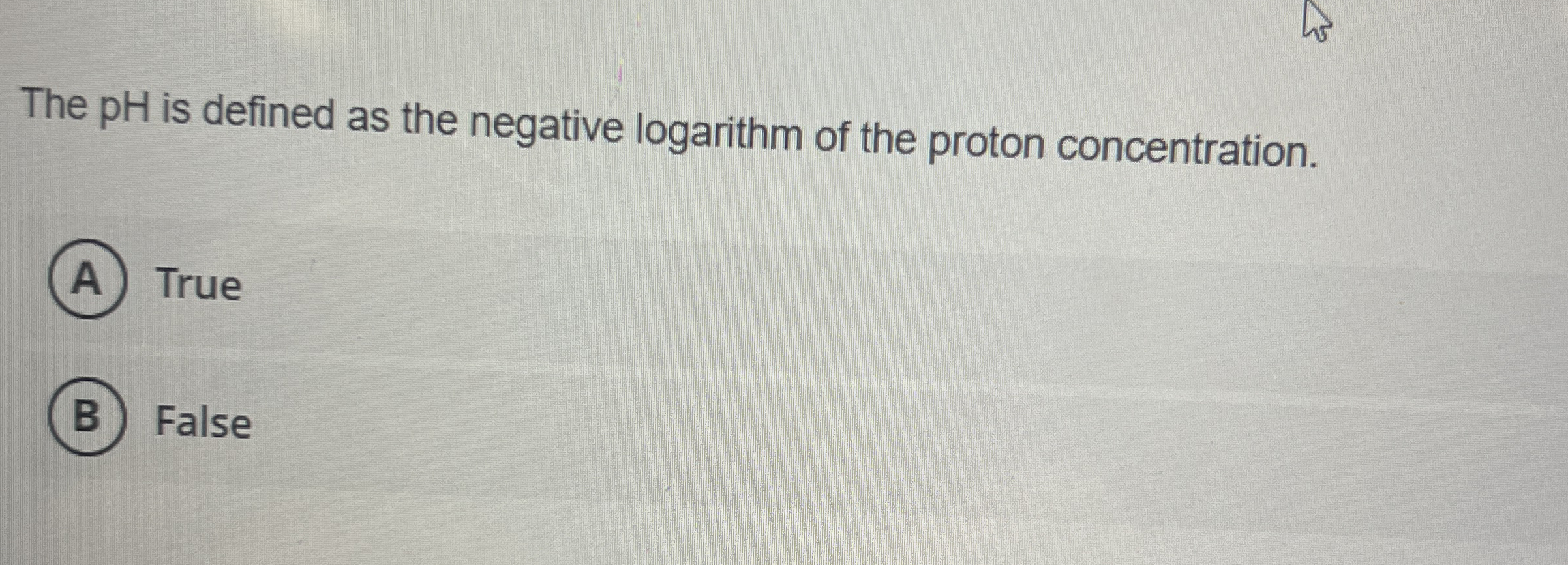 Solved The pH is defined as the negative logarithm of the | Chegg.com
