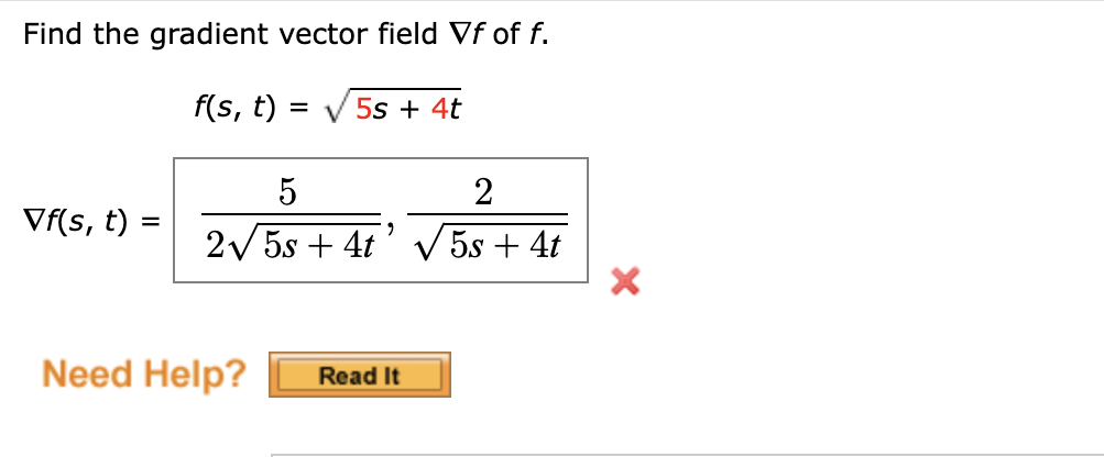 Solved Find the gradient vector field gradf of | Chegg.com