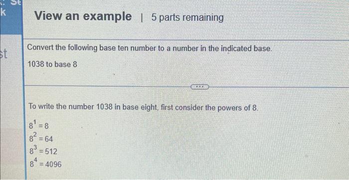 Solved Convert the following base ten number to a number in | Chegg.com