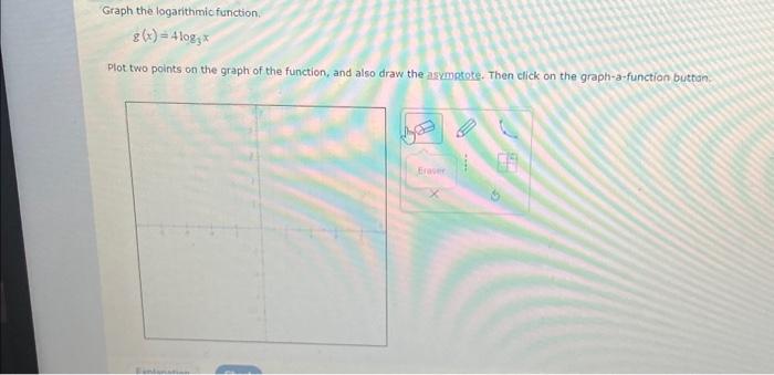 Solved Graph The Logarithmic Function Gx4log3x Plot Two
