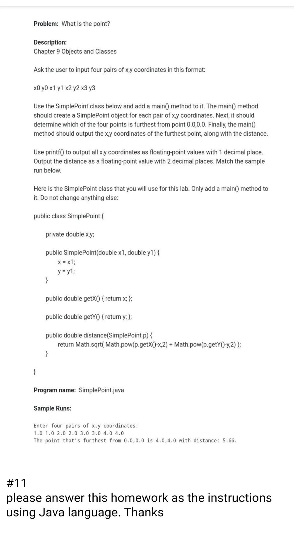 Solved Problem: What is the point? Description: Chapter 9 | Chegg.com