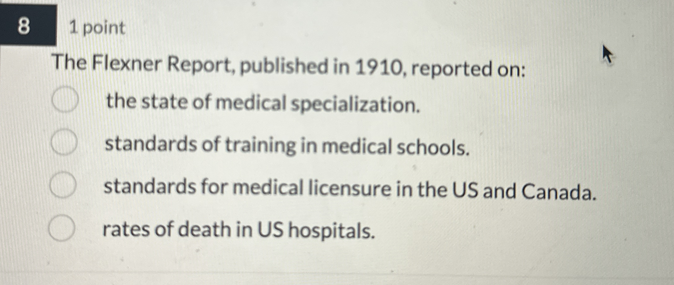 Solved 81 ﻿pointThe Flexner Report, published in 1910, | Chegg.com