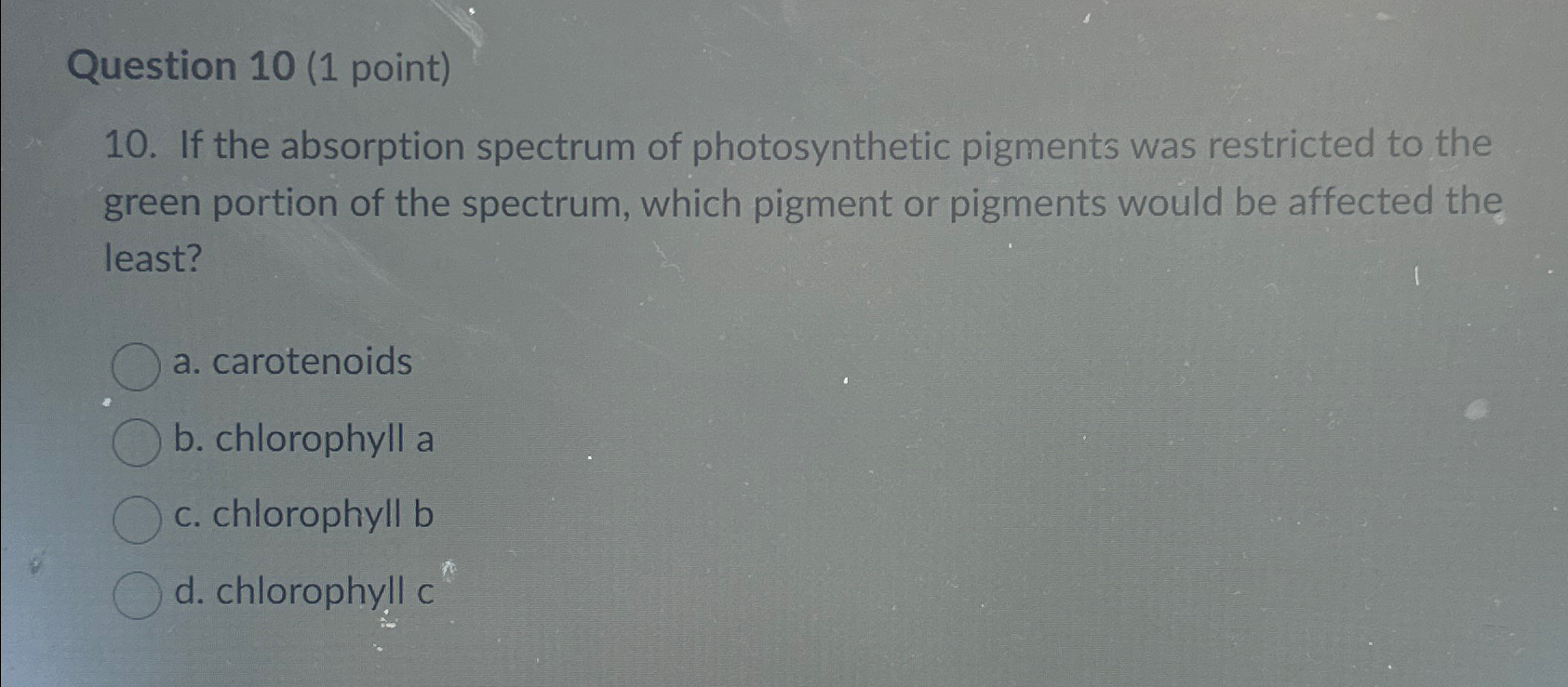 Solved Question 10 (1 ﻿point)10. ﻿If the absorption spectrum | Chegg.com